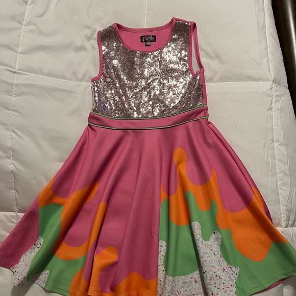 JoJo Siwa | Dresses | Jojos Siwa Pink And Green Sequin Dress Size 78 ...